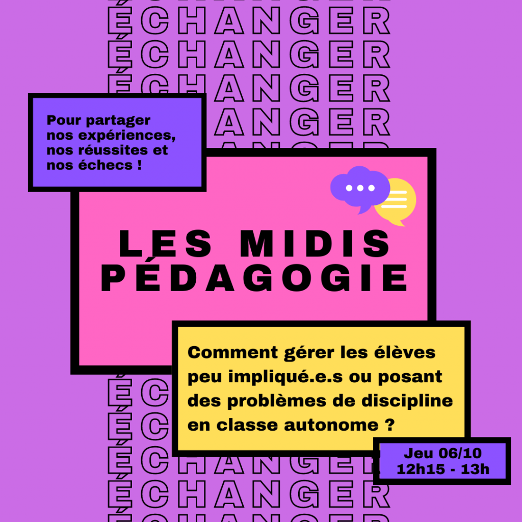 Les midis pédagogie – Le boulot pédago de Ségo